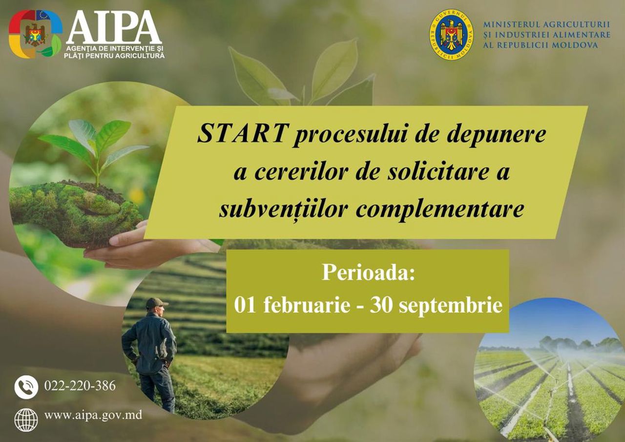 A început primirea cererilor pentru subvenții complementare în agricultură